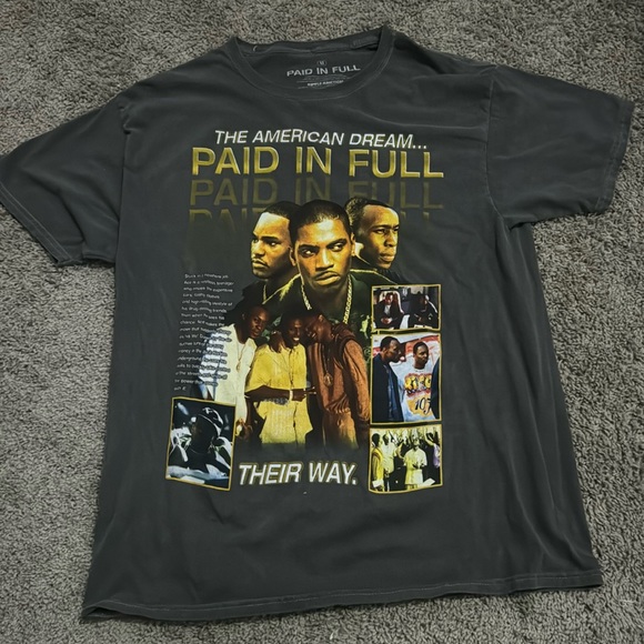 Shirts | Mens Street Wear Paid In Full T Shirt | Poshmark